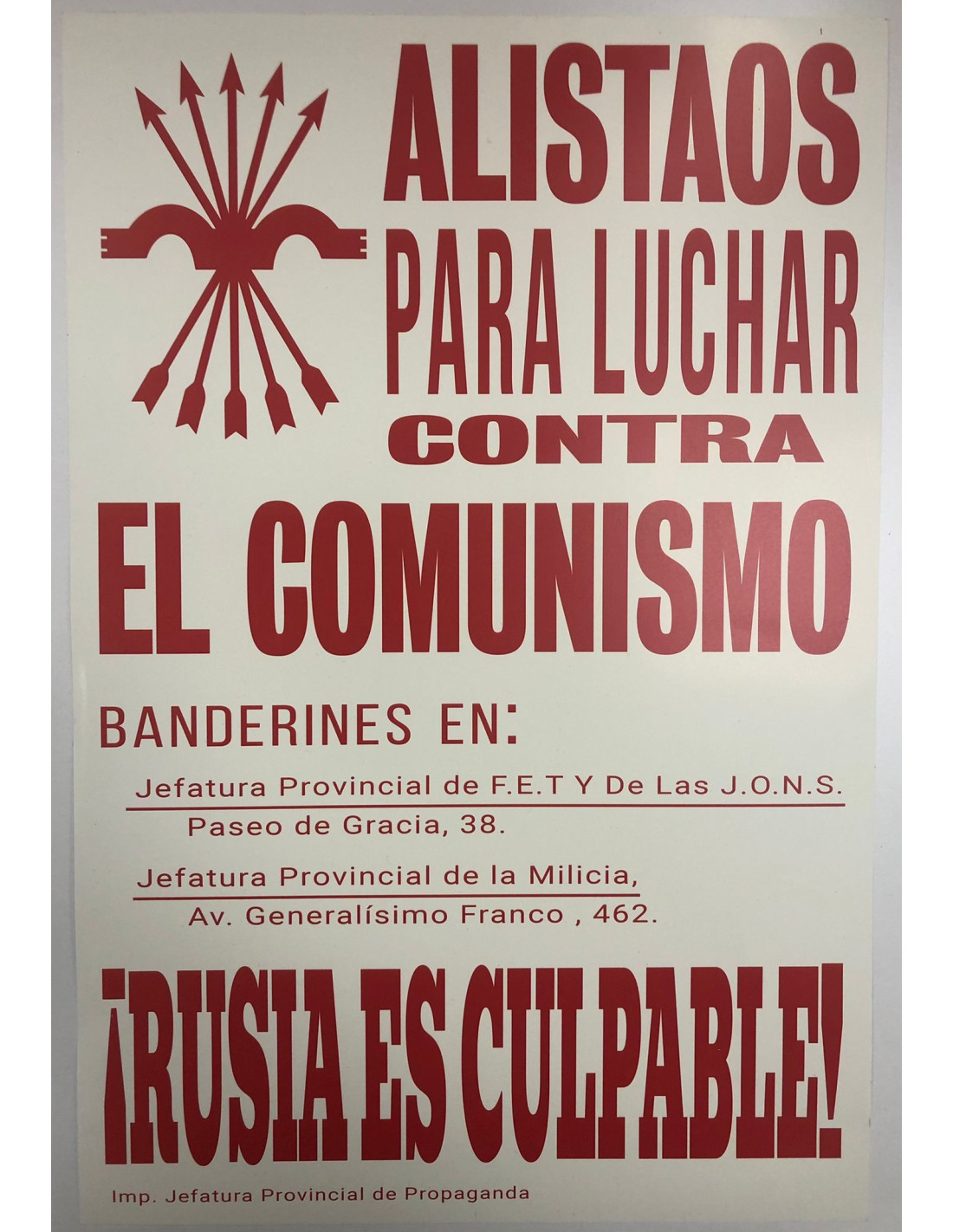 Pegatina cartel banderín de enganche División Azul